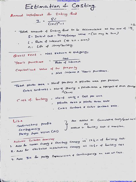 Estimation And Costing 1 Pdf