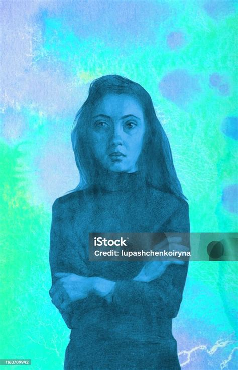 유행 삽화 우화 우화 현대 작품 인상파 사람들 종이 인상주의 수직 모양의 상징적 인 초상화 로맨틱 한 젊은 부드러운 겸손한