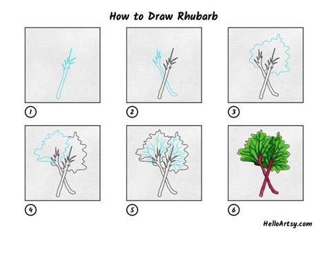 How To Draw Rhubarb Helloartsy