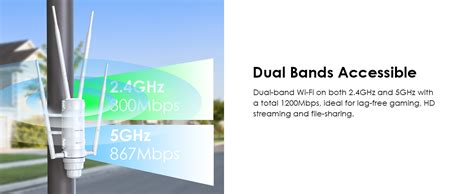 WAVLINK 4G LTE Outdoor Wi Fi Router With Nano SIM Card Slot 1200Mbps Dual Band Wireless