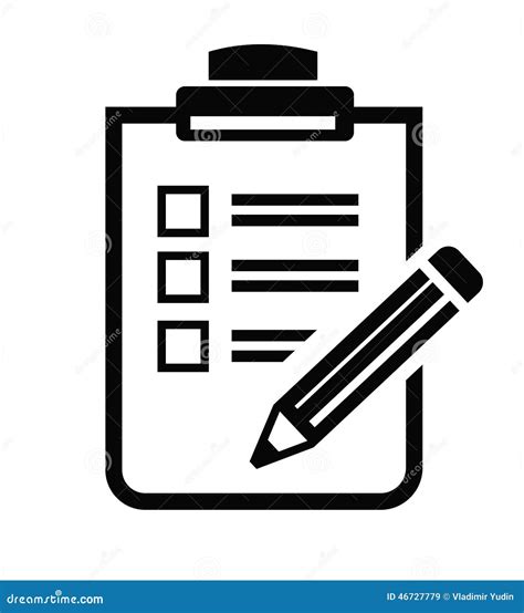 Clipboard Icon Vector Check List Checklist Form Illustration Survey Icon