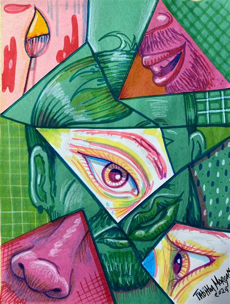 Cubism Art Simple Drawing