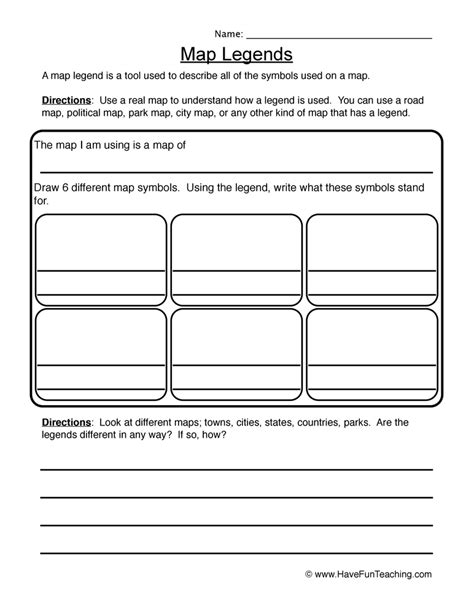 Parts Of A Map Worksheets Create Your Own Map Key Practice Reading A