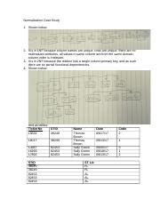 Normalization Case Study Docx Normalization Case Study Shown Below It Is In NF