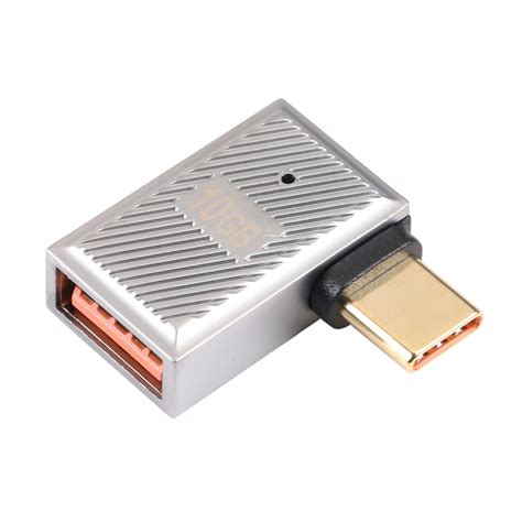 USB C Type C Male To USB Female 10 Gbps 90 Degree Side Bend Charging Adapter Alexnld Com