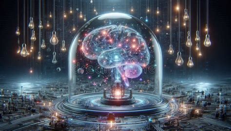 Brain Sci Fi Ideas Background Stock Illustration Illustration Of