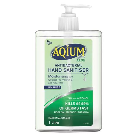 Ego Aqium Hand Sanitiser Aloe1 Litre Healthylife