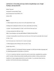 GeoComm Lab 2 Walter Thornton Docx Lab Exercise 2 Geocoding And Map Creation Using Batchgeo