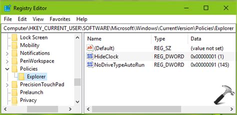 FIX Clock Disappeared From Windows Taskbar