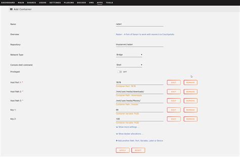 guide sabnzb sonarr radarr plex setup docker containers unraid