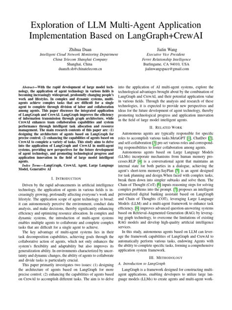 Exploration Of Llm Multi Agent Application Implementation Based On