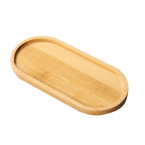 Badu Bg Офис тава за отцеждане Естествено бамбуково дърво Чинийка за растения Градинска саксия