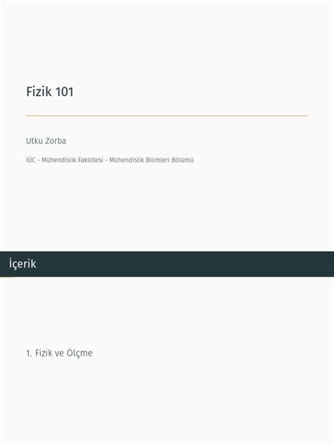 Fizik 101 Ders 1 Pdf