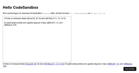 React Process String Examples Codesandbox