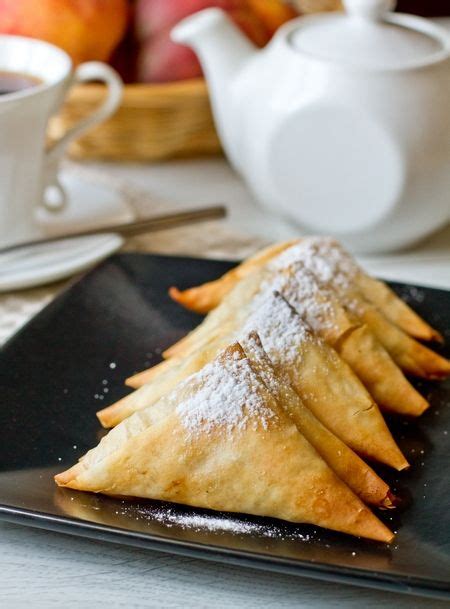 Яблочные треугольники из теста фило Рецепты еды Рецепты десертов Здоровое питание