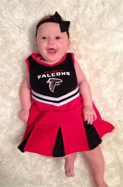 Falcons Cheerleader In The Making Falcons Cheerleaders Cheer Skirts