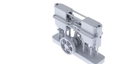 4 Cylinder Steam Engine With Rocking Crosshead 3d Model Cgtrader