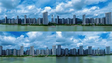 航拍珠海前山河中信红树湾蓝天白云延时3840x2160高清视频素材下载编号24613810实拍视频光厂vj师网