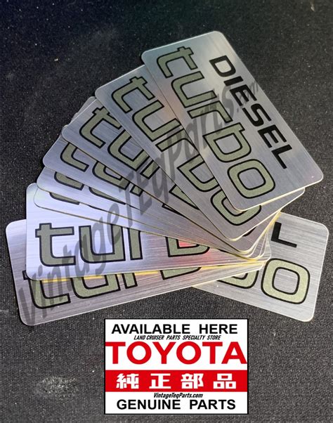 Nos Oem Genuine Toyota Chrome Foil Heavy Duty Type Turbodiesel Dec
