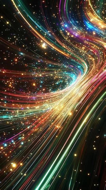 Premium Photo Abstract Light Streaks With Multiple Colors