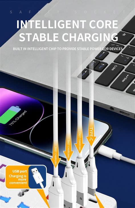 Centrix Power Socket Extension Strip Multi Function Socket With 5 Socketand4 Usb Charging Port 2