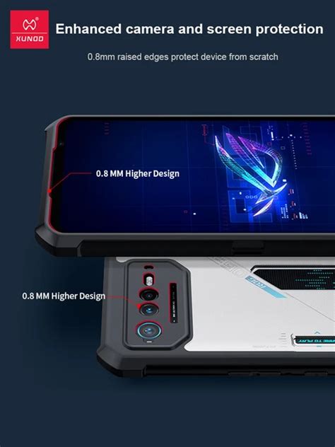 Xundd For Asus Rog Phone Pro Case Airbags Bumper Shockproof Shell Transparent Back Cover For
