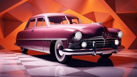 Retro Car Being Driven By A Famous Actor Stock Illustration