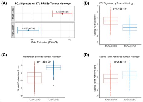 Comparing Inferred Pc2 Gene Expression Signature By Lung Cancer