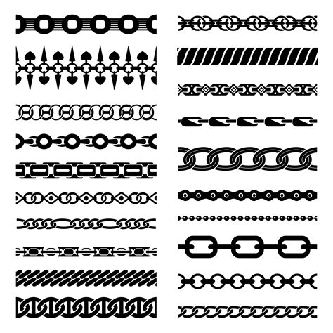 Horizontal Chains Collection 483276 Vector Art At Vecteezy