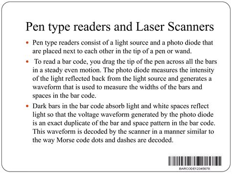 Working Of Barcode Reader Ppt Unitedworld Babe Of Business PPT