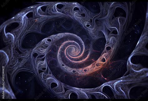 A Complex Multi Layered Pattern Of Interlocking Shapes That Resembles A Milky Way Generative