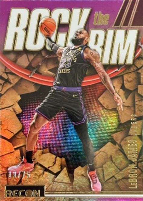 Lebron James 2023 Recon 16 Rock The Rim Purple 75 Price Guide