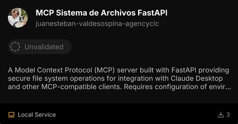 Mcp Sistema De Archivos Fastapi Mc · Lobehub