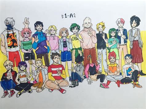 Class 1 A Group Photo My Hero Academia Best Battles Fought By Class