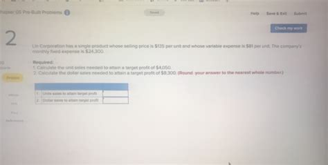 solved chapter 05 pre built problems help save and exit submit