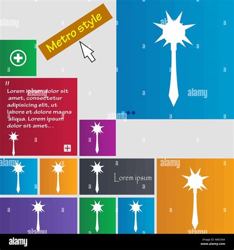 Mace Icon Sign Buttons Modern Interface Website Buttons With Cursor