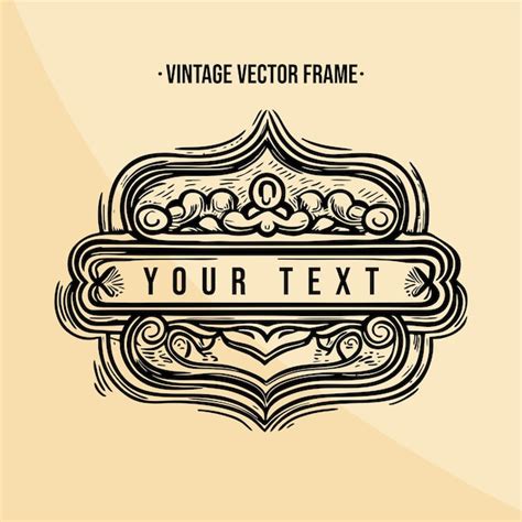 Premium Vector Vintage Frame For Writing Text Of Message