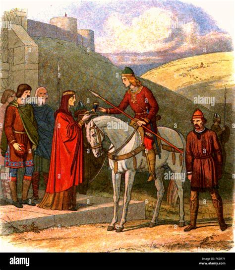 Edward The Martyr Is Offered A Cup Of Mead By Ælfthryth Widow Of The