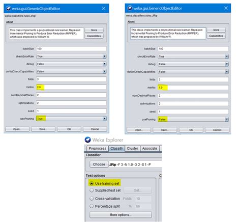 Jrip Ripper Model Configuration In Weka Download Scientific Diagram