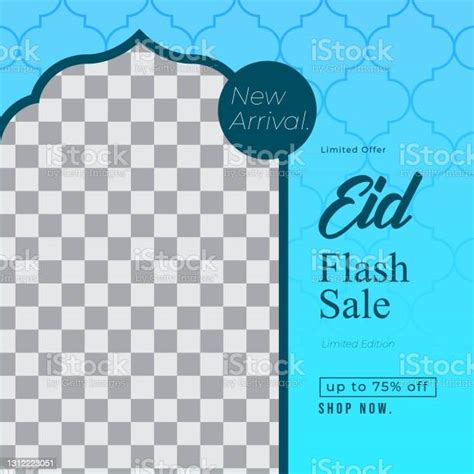 라마단 세일 스퀘어 배너 소셜 미디어 게시물 템플릿 소셜 미디어 게시물 및 웹 인터넷 광고에 적합합니다 편집 가능한 벡터 그림과 정리된 레이어입니다 개체 그룹에 대한 스톡