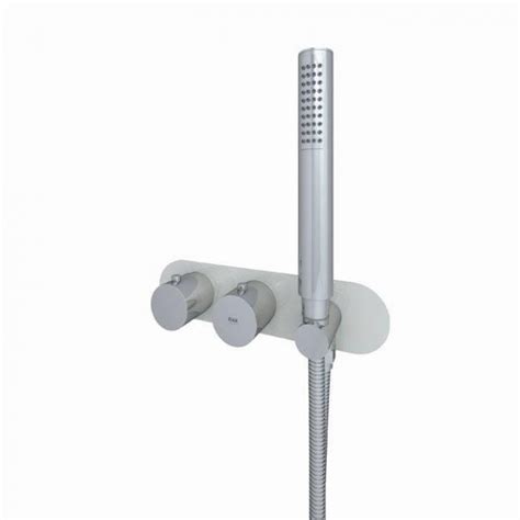 Rak Feeling Round Horizontal Dual Outlet Thermostatic Concealed Shower