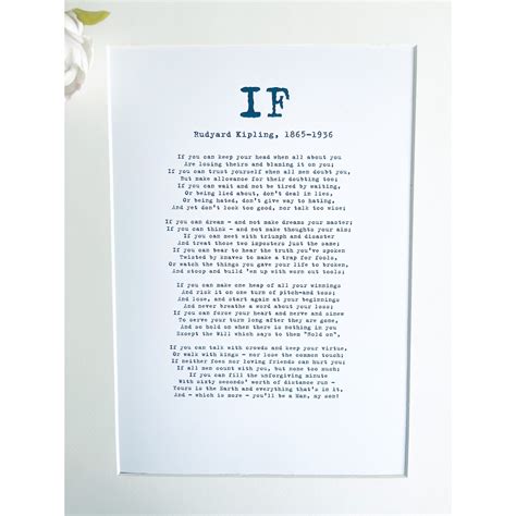 If Poem Printable Print If— By Rudyard Kipling Hfza