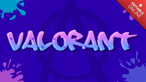 Valorant Estilo Graffiti Generador De Efectos De Texto