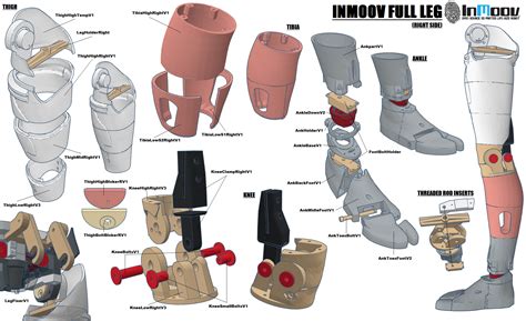 Legs Assembly 3d Views Inmoov