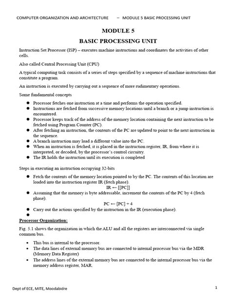 Coa Module 5 Bec306c Pdf Central Processing Unit Digital Technology