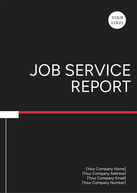 Free Job Service Report Template To Edit Online