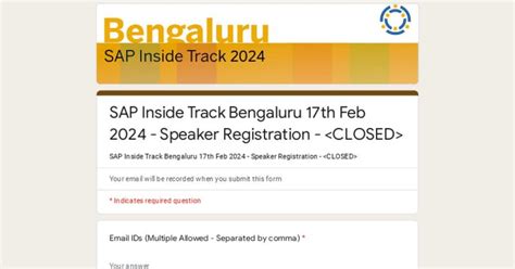Vedant Gupta On Linkedin Sap Inside Track Bengaluru 17th Feb 2024 Speaker Registration Feb 1st