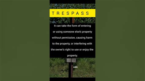 What Is Trespass A Legal Definition Explained Youtube