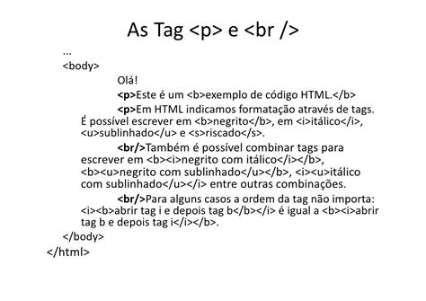 Aula 3 Linguagem Html Formatação De Texto