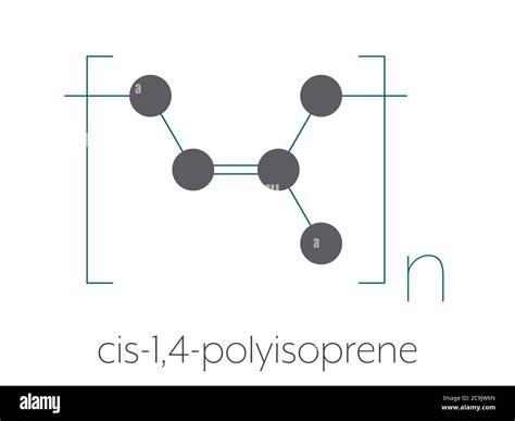 Natural Rubber Cis 1 4 Polyisoprene Chemical Structure Stylized